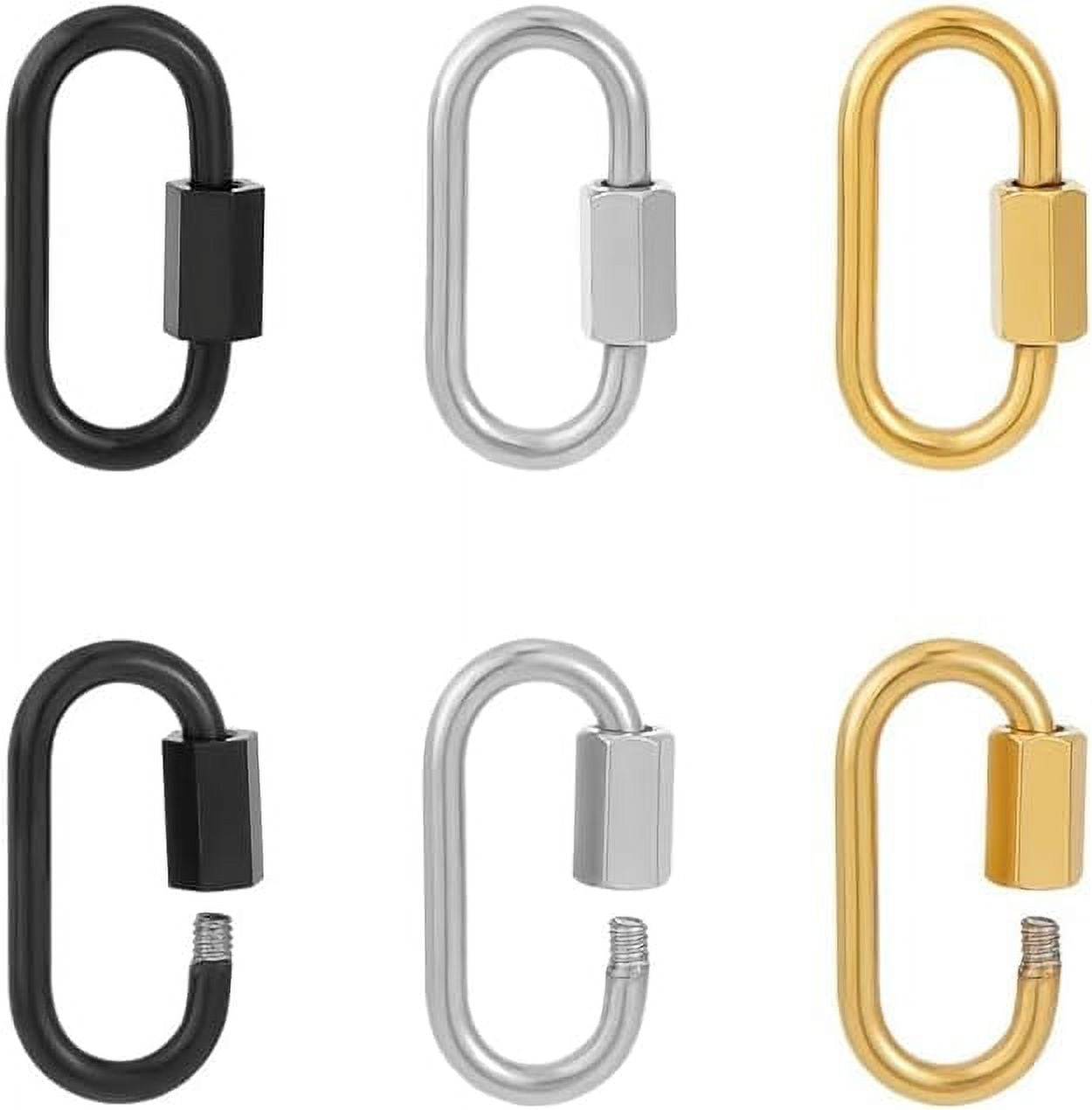 Screw Carabiner Lock Stainless Steel Screw Locking Keychain Carabiner ...