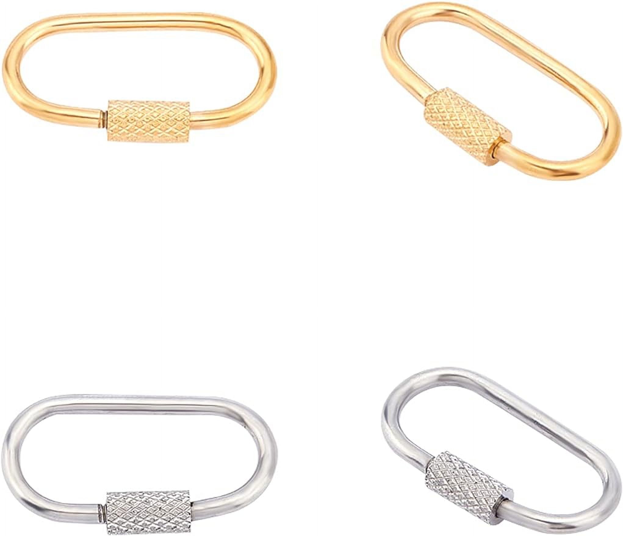 Screw Carabiner Lock Stainless Steel Screw Locking Keychain Carabiner ...