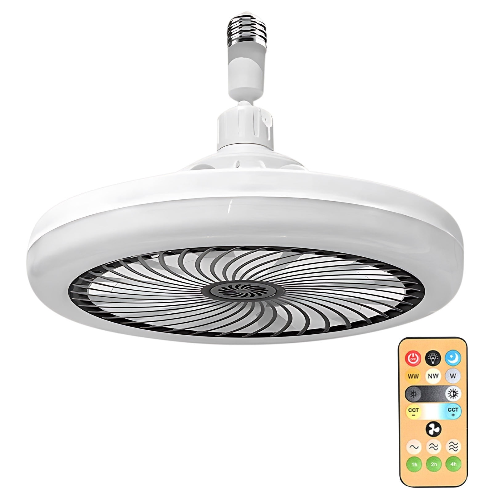 Screw in Ceiling Fan in Light Socket 10in E26 25W Dimmable Socket Fan ...