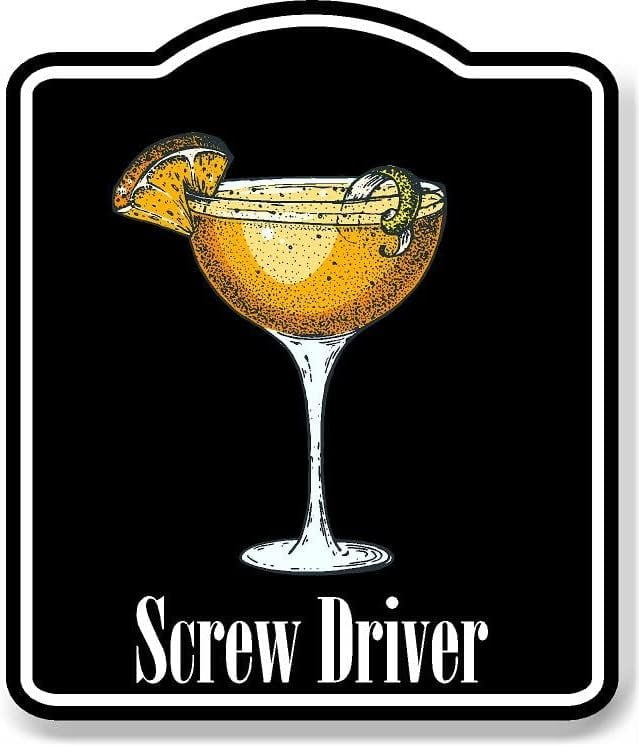 Screw Driver BLACK Aluminum Composite Sign, 8.5"x10" - Walmart.com