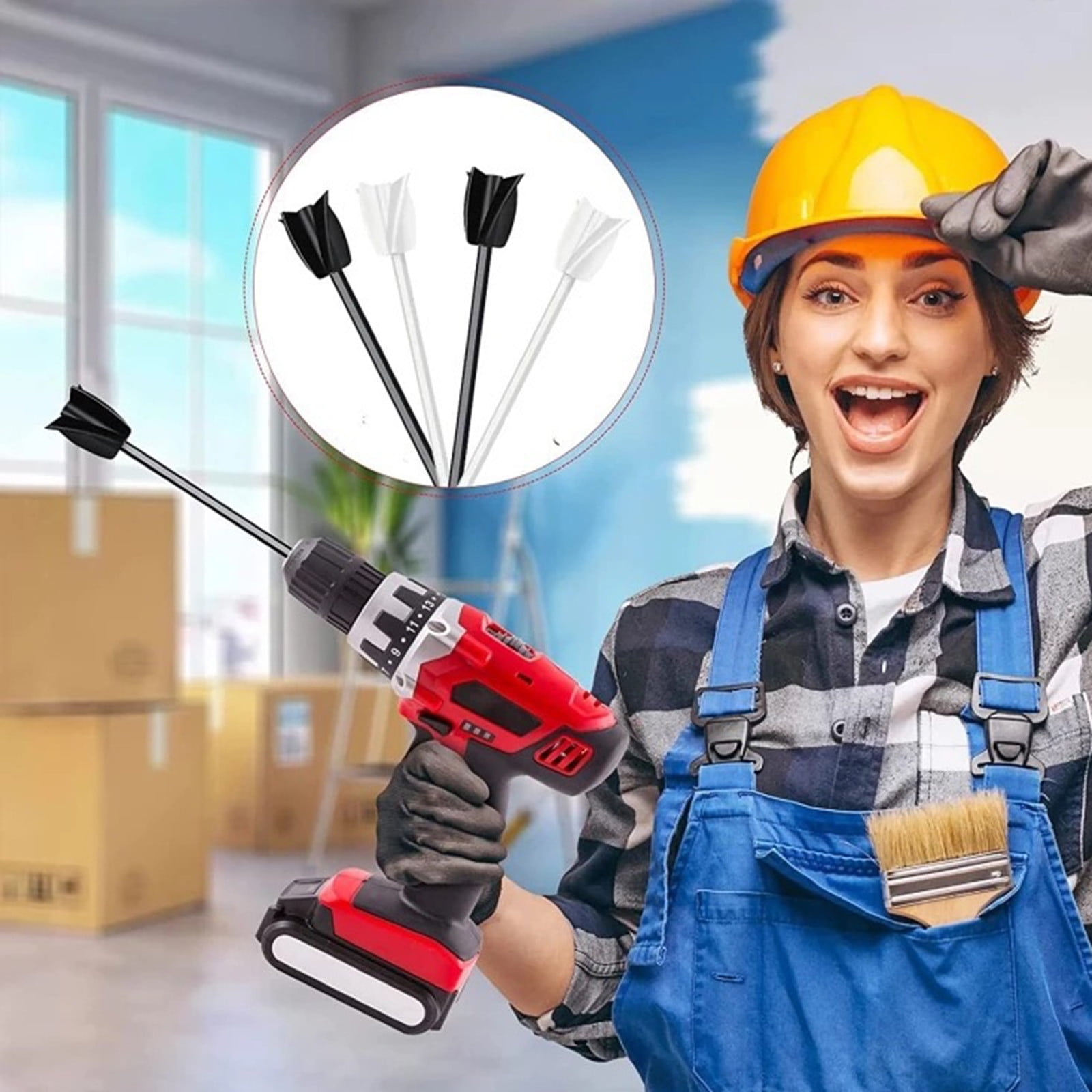 Screw Driver Battery Operated Screwdriver Paint Mixer For Drill ...