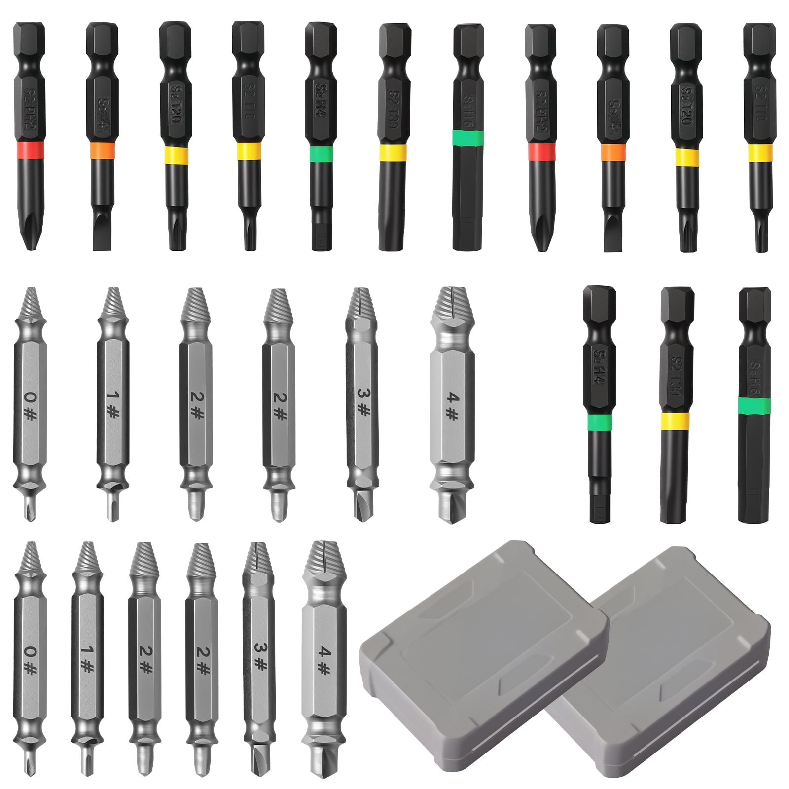 Screw Extractor and Drill Bit Set Efficient Damaged Screw Extractors ...
