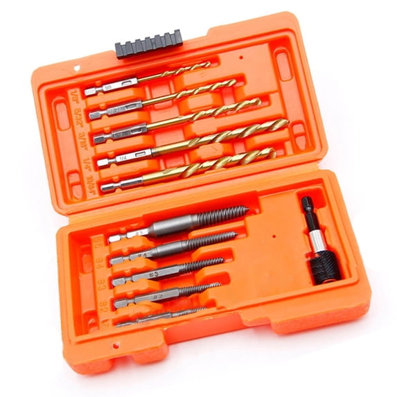 Screw Extractor Set, Left Hand Drill Bit Set Easy Out Bolt Extractor ...