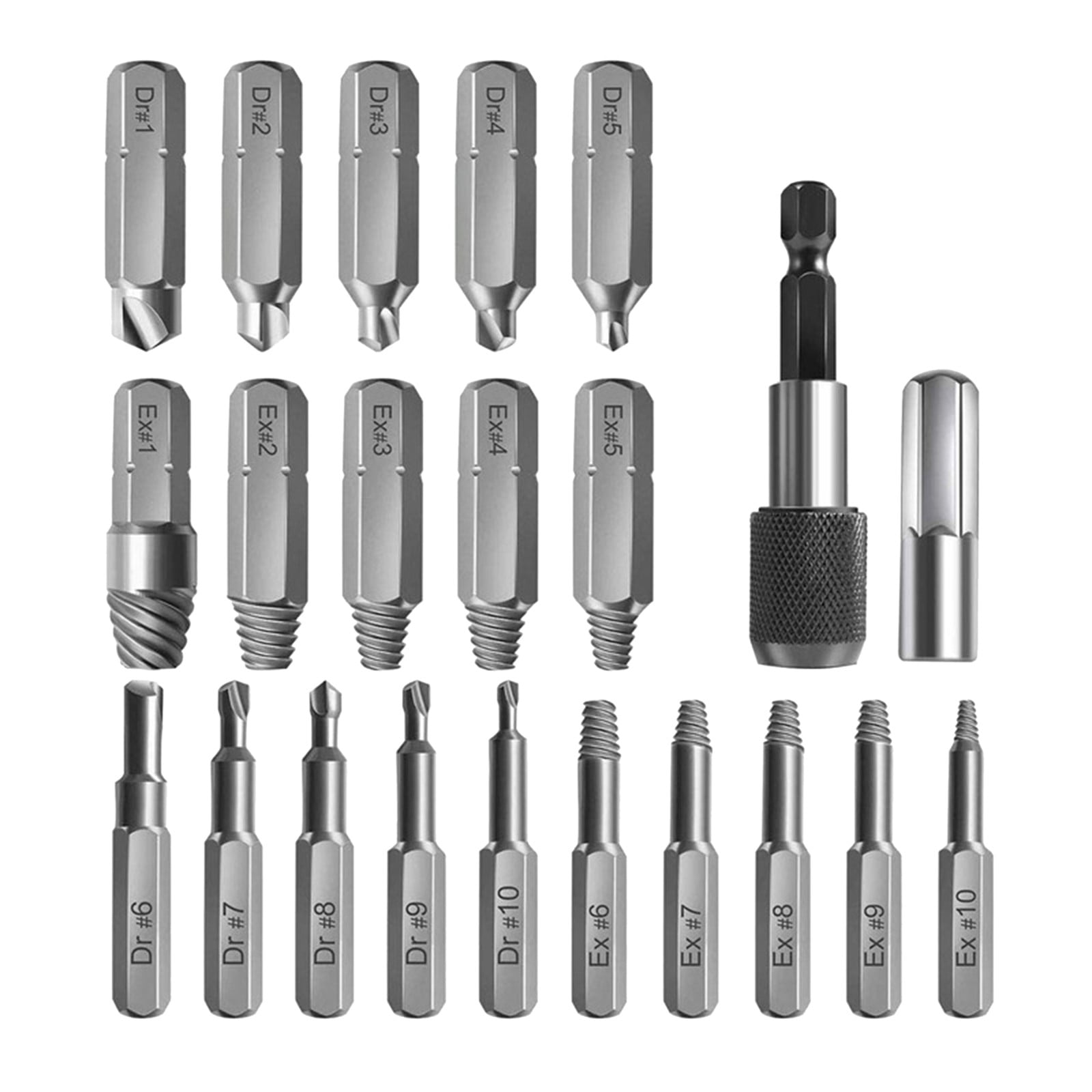 Screw Extractor Set for Stripped, High Speed Steel Reverse Teeth ...