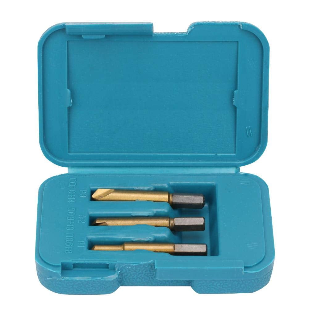 Screw Extractors, 3 Pieces, Hss Titanium Coated Screw Extractor Remover ...