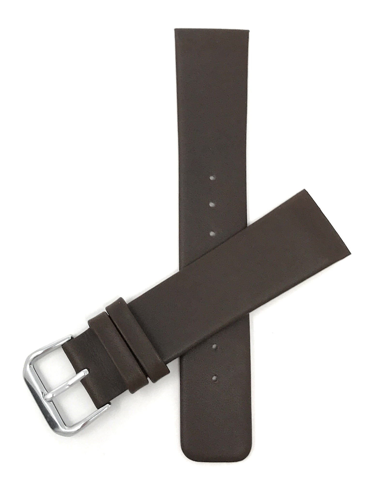 Screw Fit, 14mm Brown Genuine Leather Replacement Watch Band Strap for ...