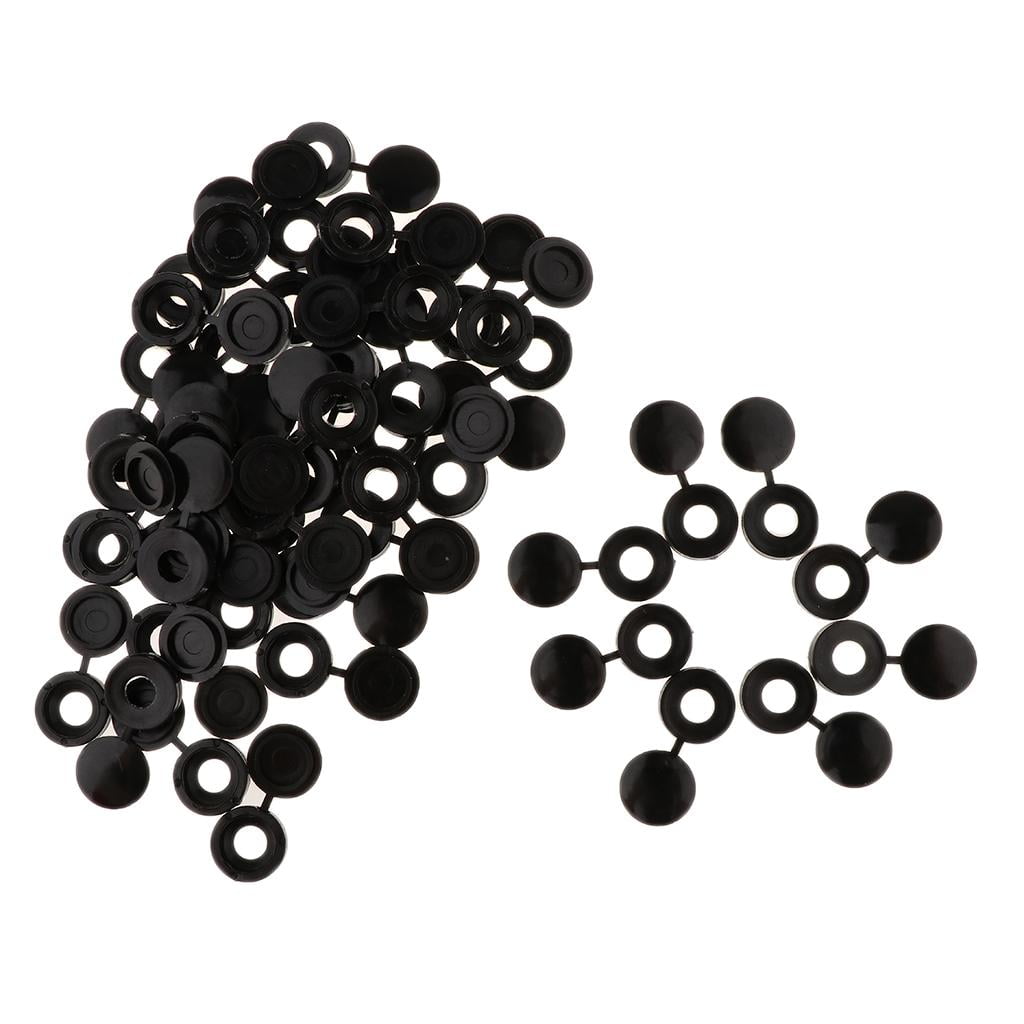 Screw Hinged Caps Fold suitable size 6g or 8g Gauge 100Pcs - Walmart.com
