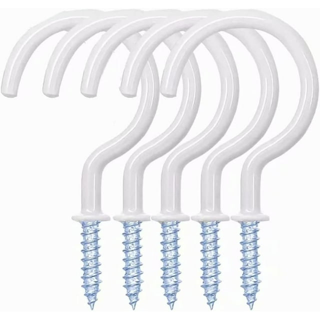 Screw Hook Kit 20 Pcs Ceiling Hooks 2.9 Inch Vinyl Coated Screw-in Wall ...