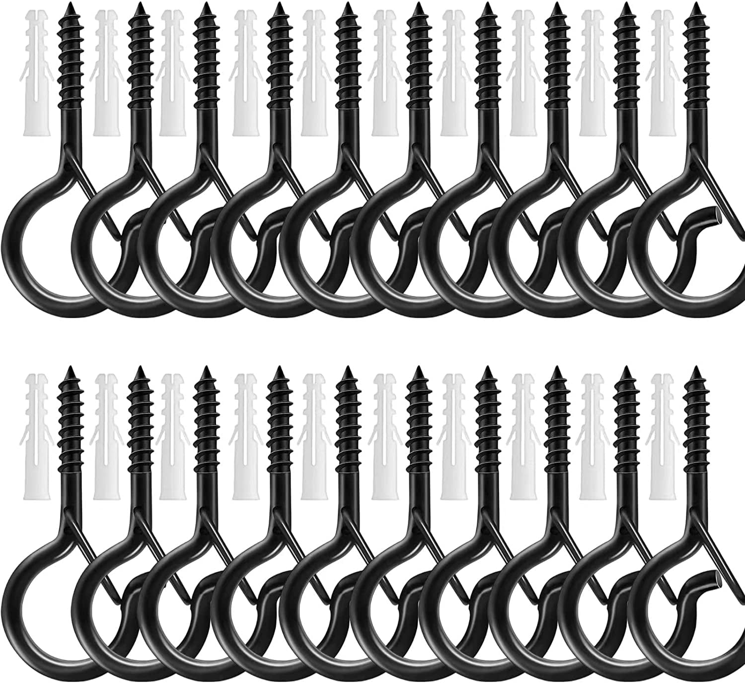 Screw Hooks for Hanging, 20 Packs Safety Buckle Design Q-Hanger for ...