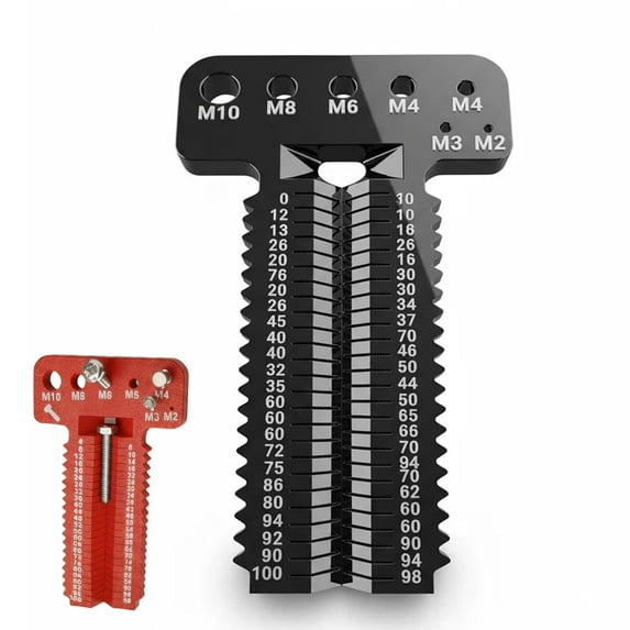 Screw Measuring Tool M2–m10, Metric Thread Checker Gauge with 4–100mm ...