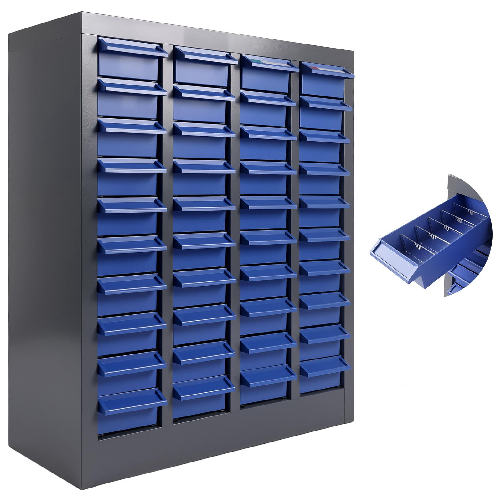 ABS Plastic Drawer Organizer Cabinet, 40-Compartment, 7.8x3.9" Drawers ...