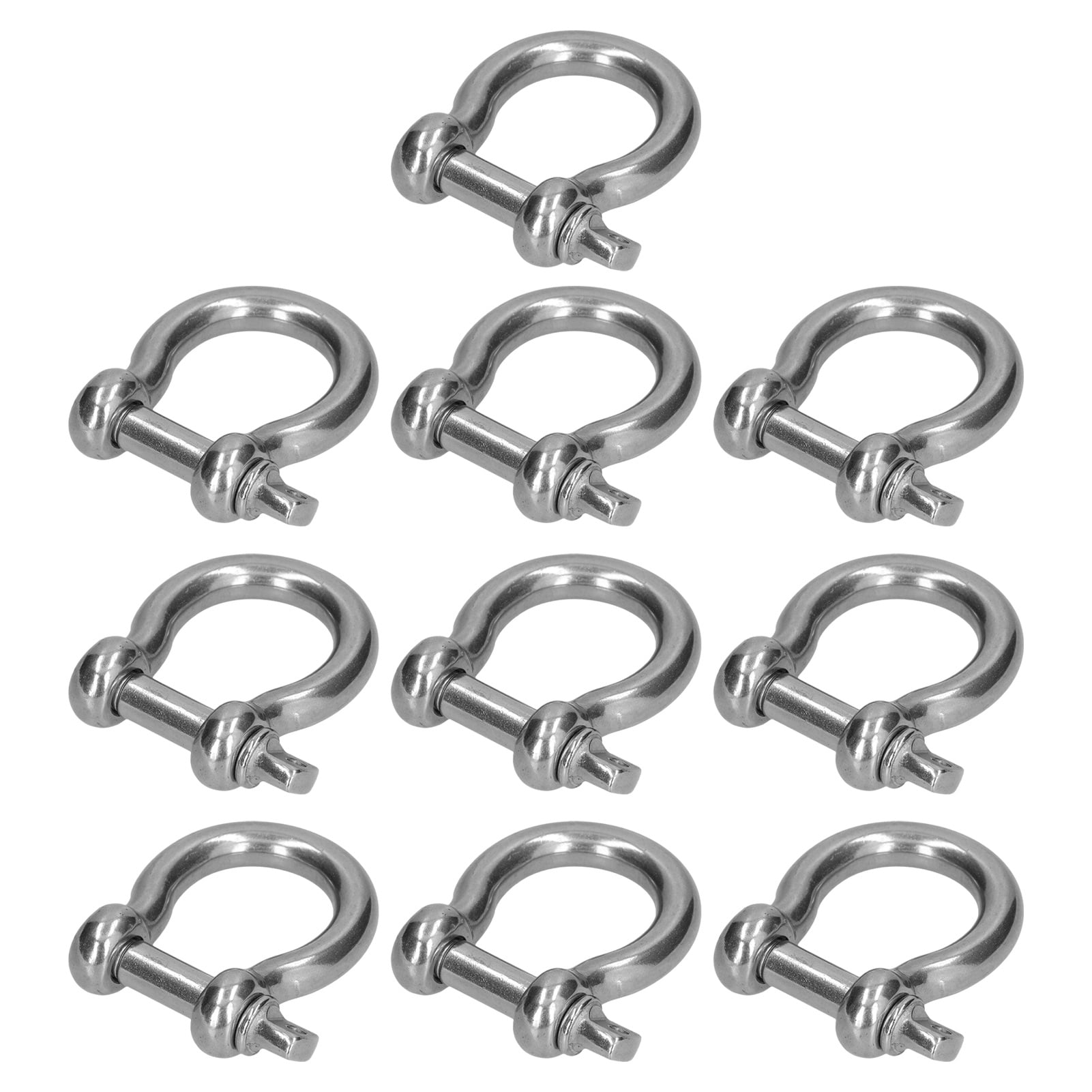 Screw Pin Anchor Shackle Bow Shape 304 Stainless Steel Chain Wire Rope ...