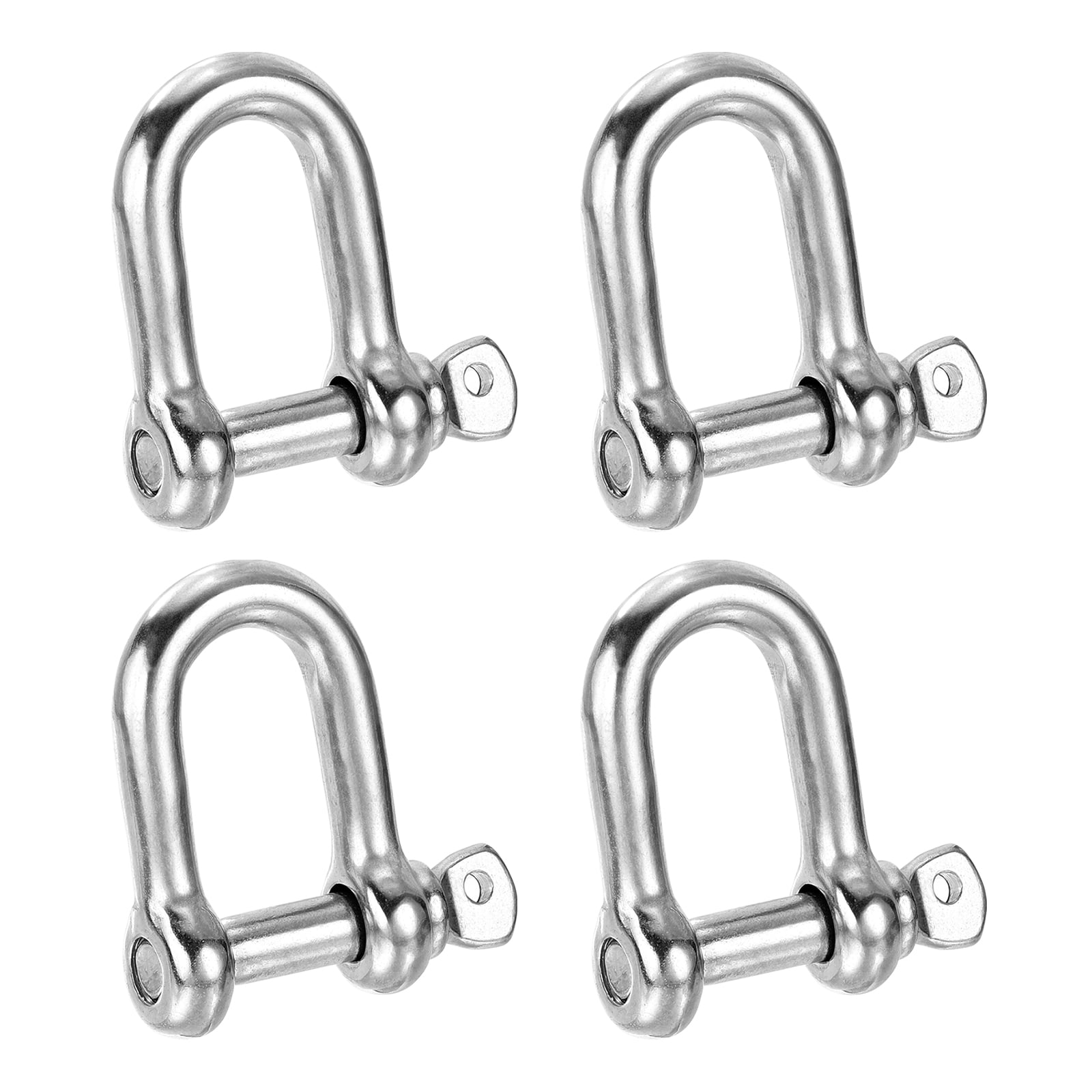 Screw Pin Shackle M6 1/4" 440lbs 304 Stainless Steel D Ring Shackle ...