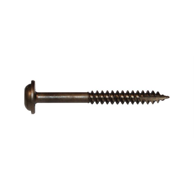 Screw Products CTX7112F-1 Steel Star Round Head Pocket-Hole Screw #7 x ...