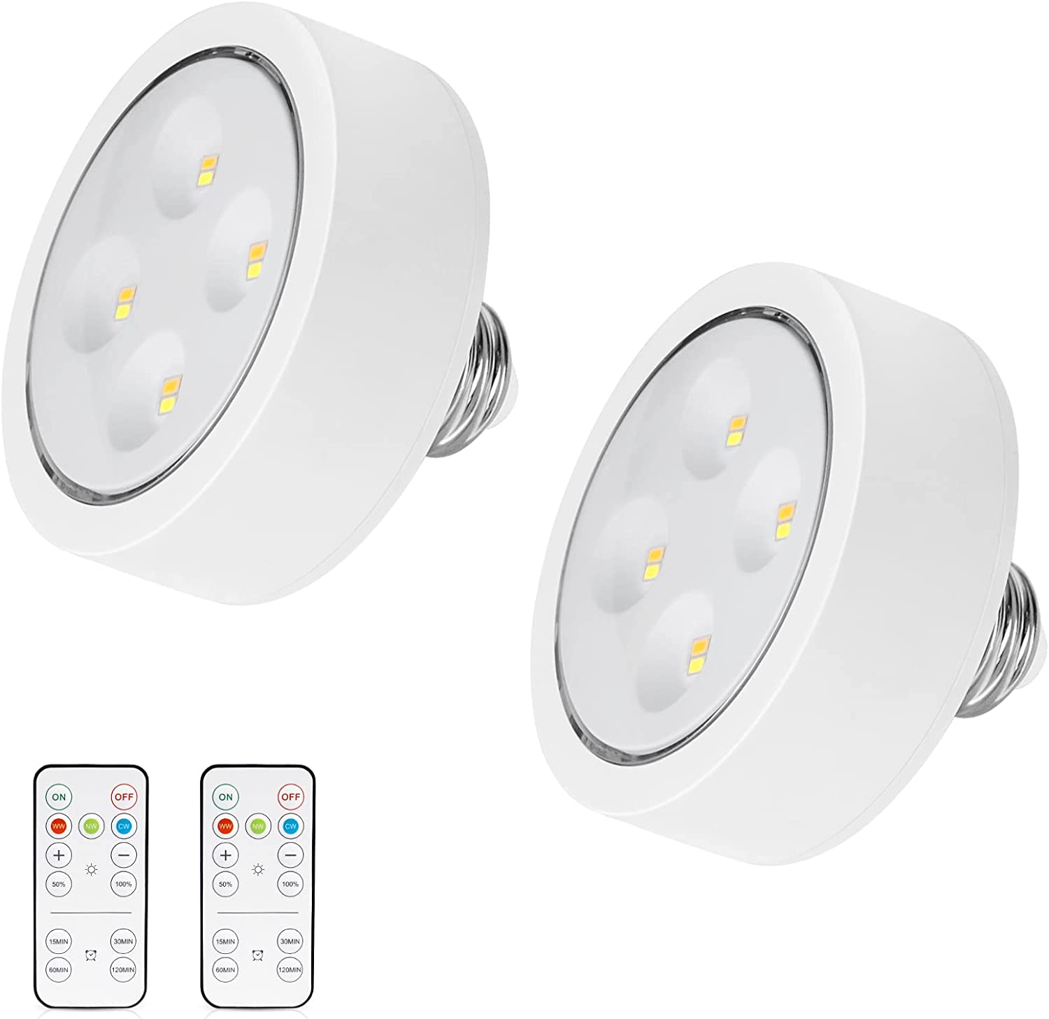 Energizer Remote Controlled Wireless Puck Lights, 3-Pack, 38918 ...