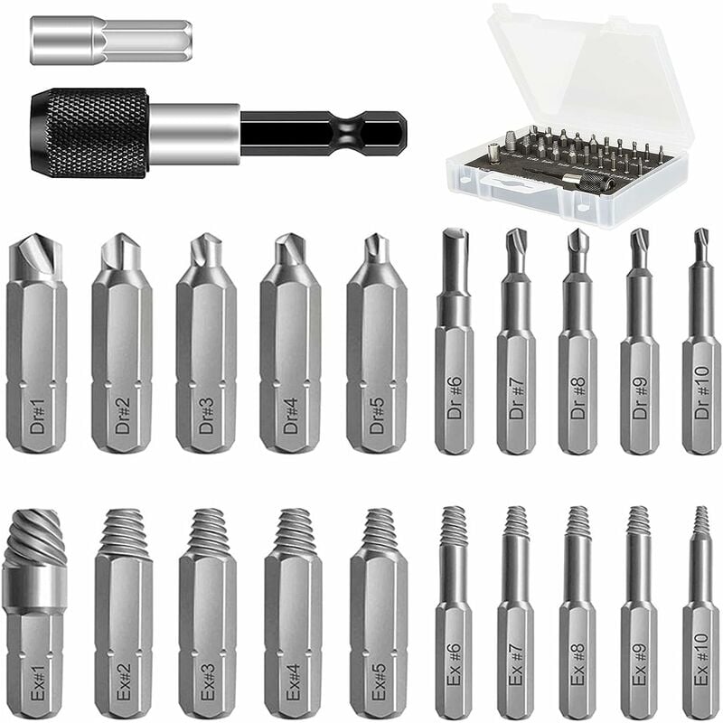 Screw Puller Kit, [22 Pieces] Peel Off Screw Puller, Damaged Screw ...