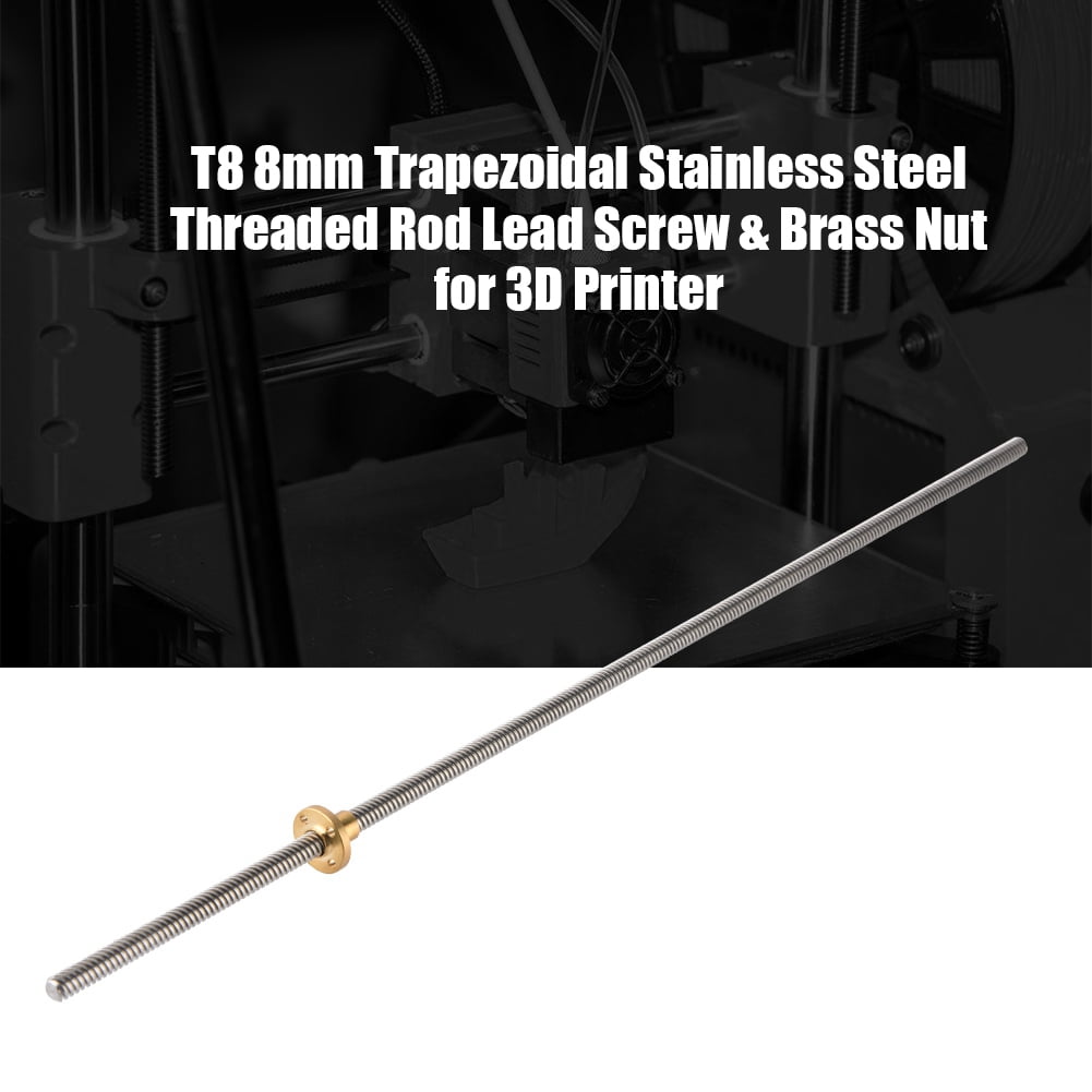 Screw, Screw Rod Stainless, T8 8mm Trapezoidal Stainless Steel Threaded ...