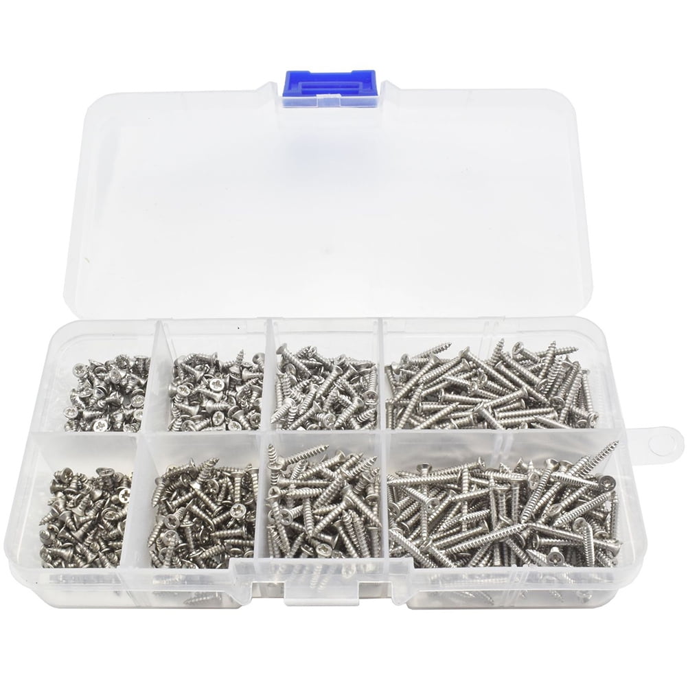 Screw Set Home Self Tapping Fasteners Screws Assortment Kit Flat Head ...