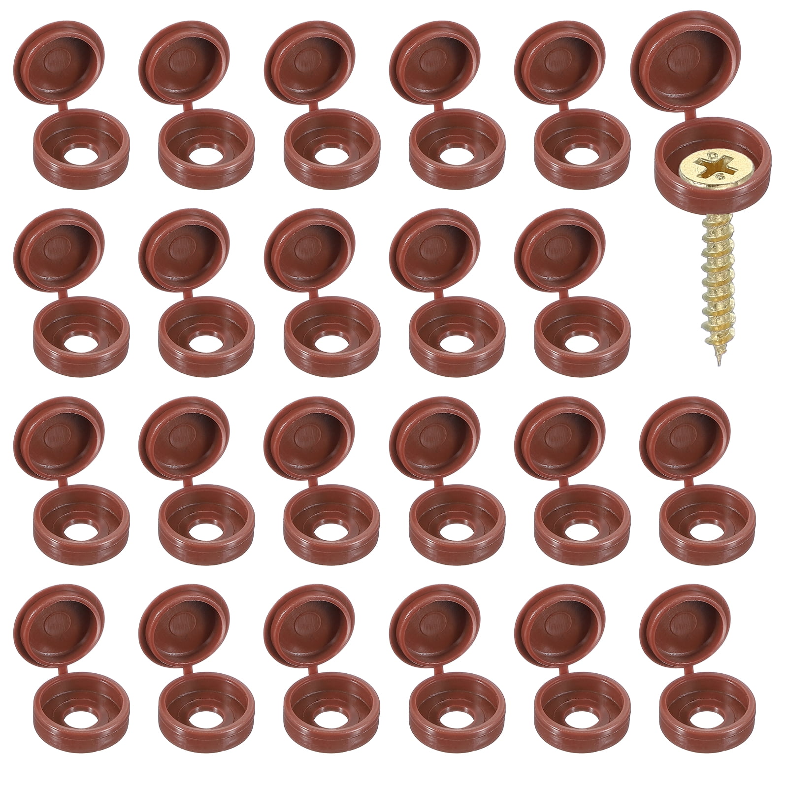 Screw Snap Covers, Plastic Hinged Screw Cover Caps for Home Furniture 6 ...