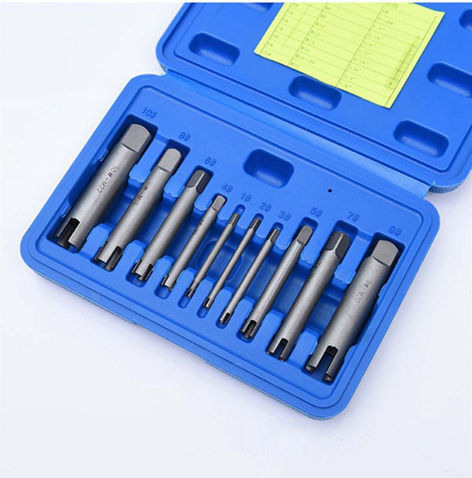 Screw Tap Extractor Set of 10 Broken Head Taps Stripped Screw Remover ...