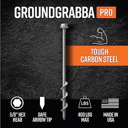 Screw in Tent Stake for Normal to Hard Ground | Premium Drill Driven ...