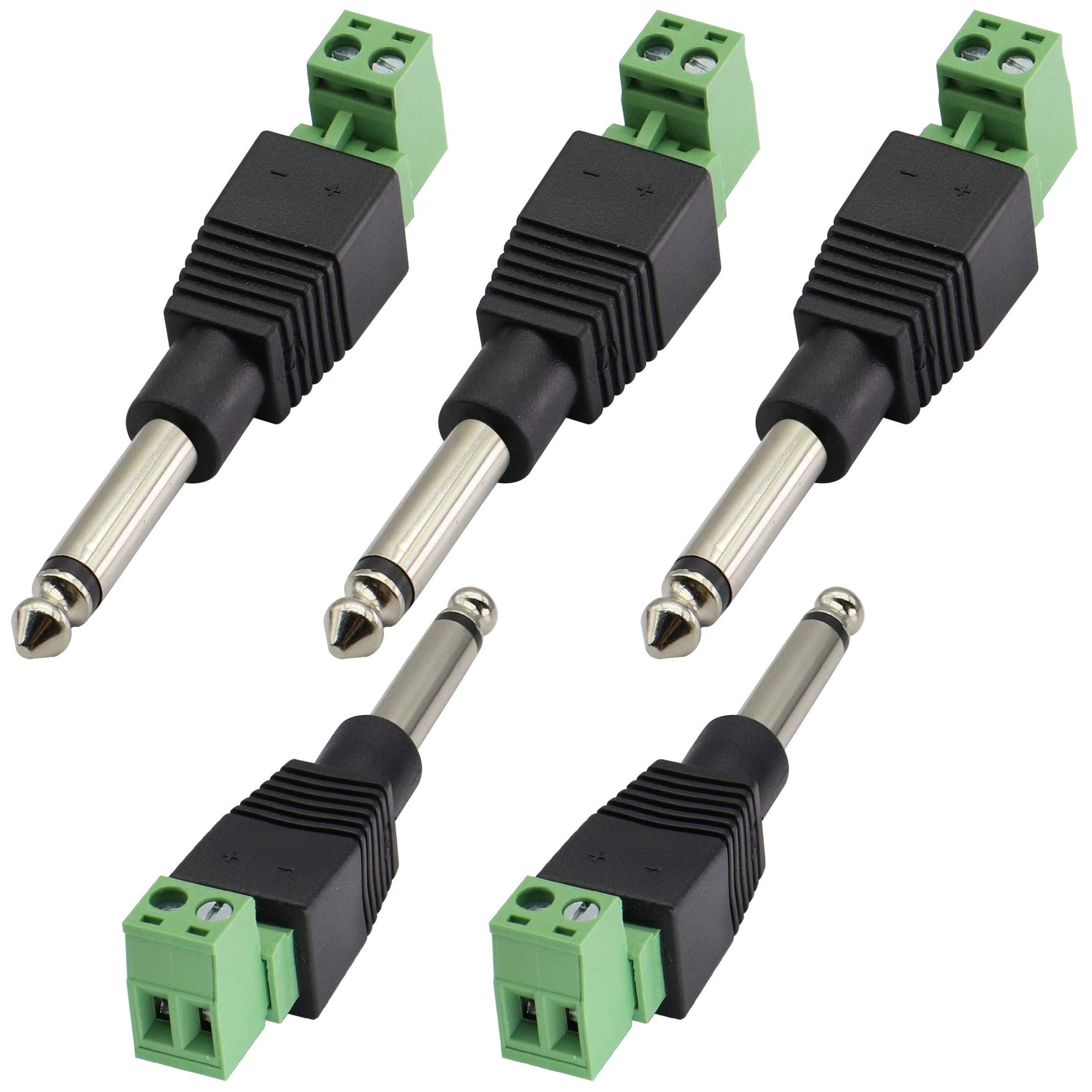 Screw Terminal Block Connector for 6.35mm AUX Audio Microphone/Speaker ...