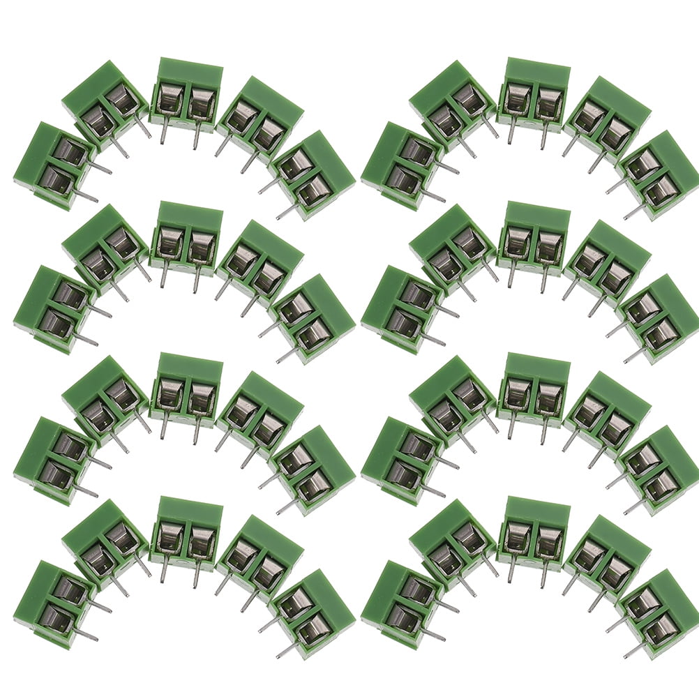 Screw Terminals 80 Pcs Straight Pin Blocks Plug Connector Pinblock ...