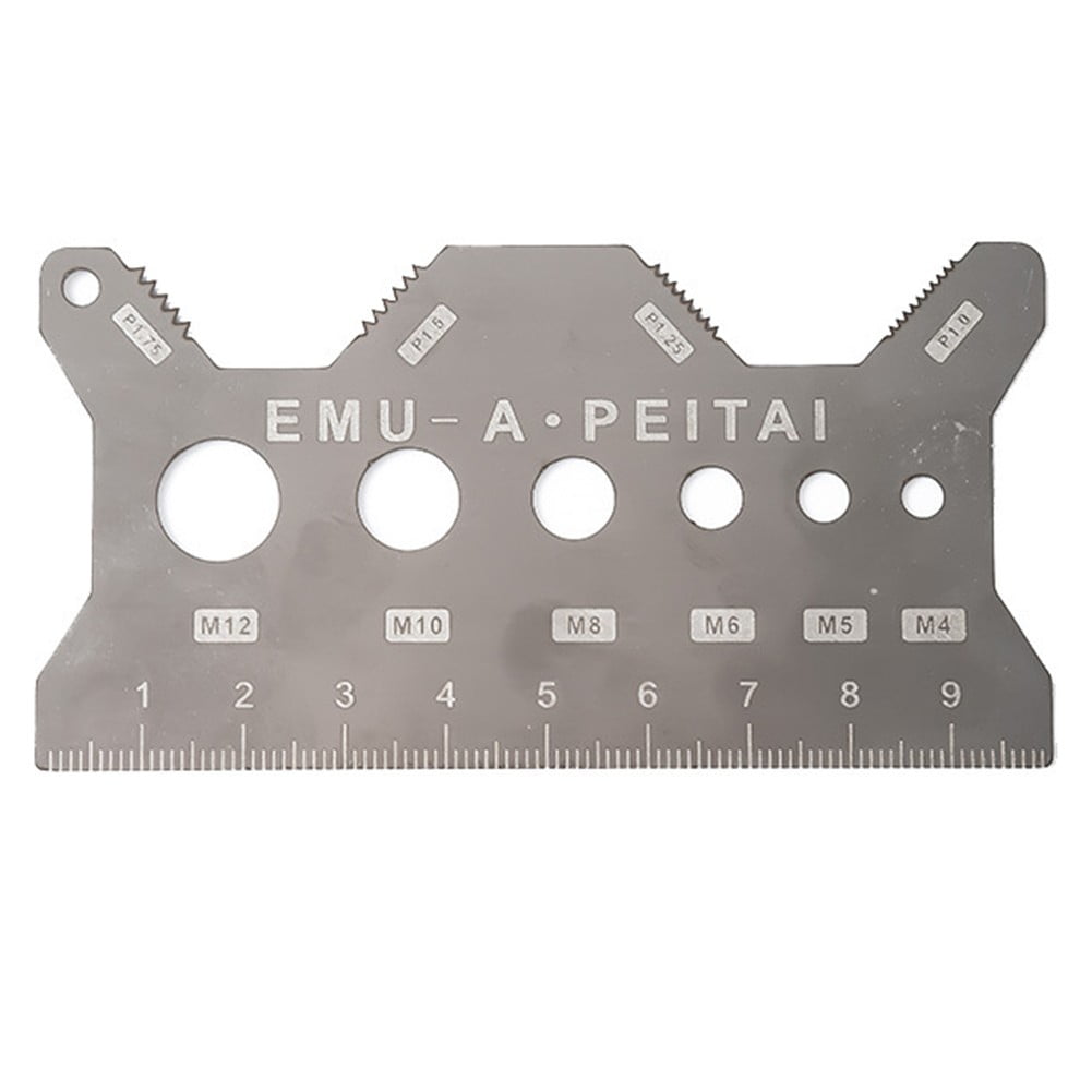Screw Thread Gauge Screw Measuring Ruler Tool Length Diameter Pitch ...