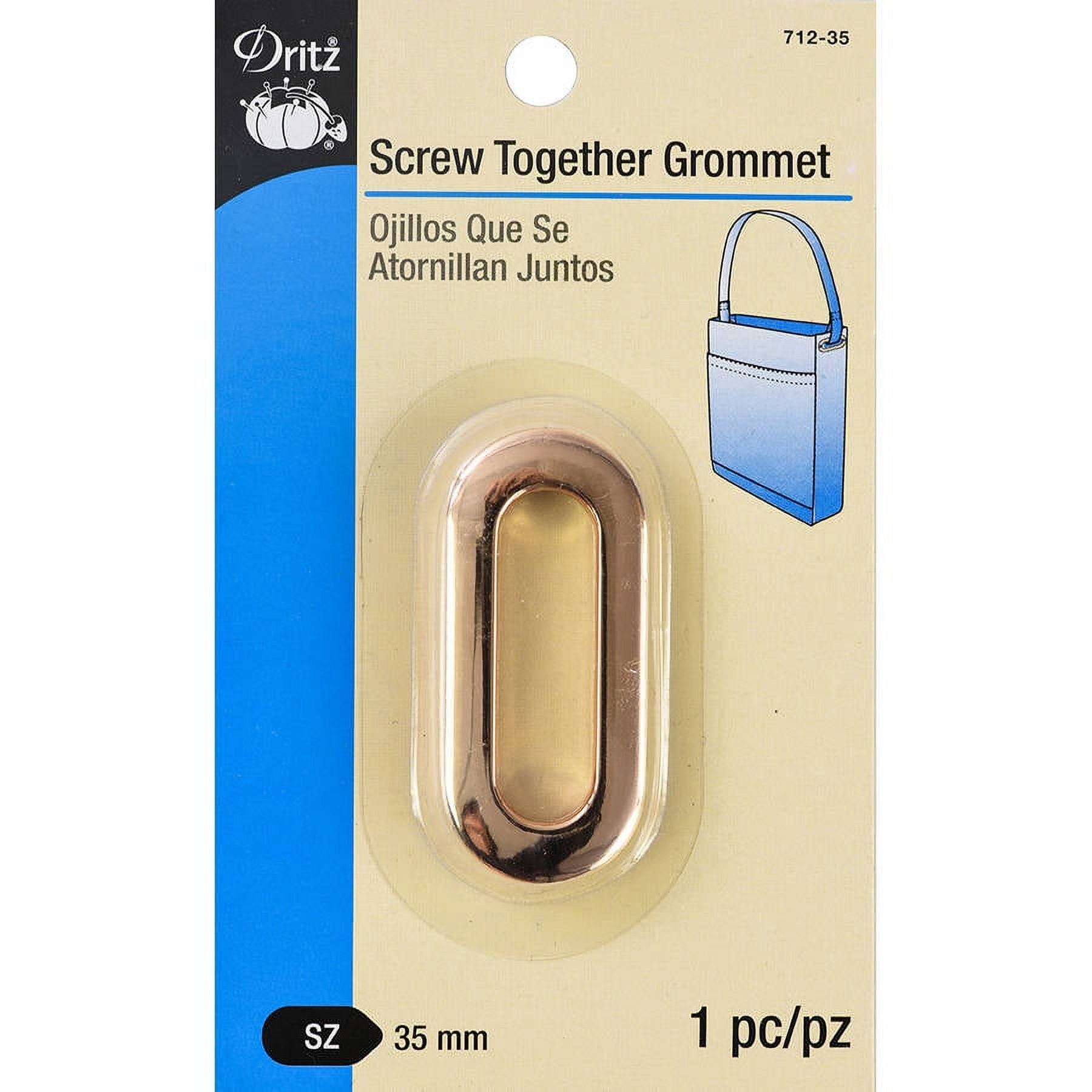 Screw Together Grommet 1/Pkg-Oval - Gold - Walmart.com