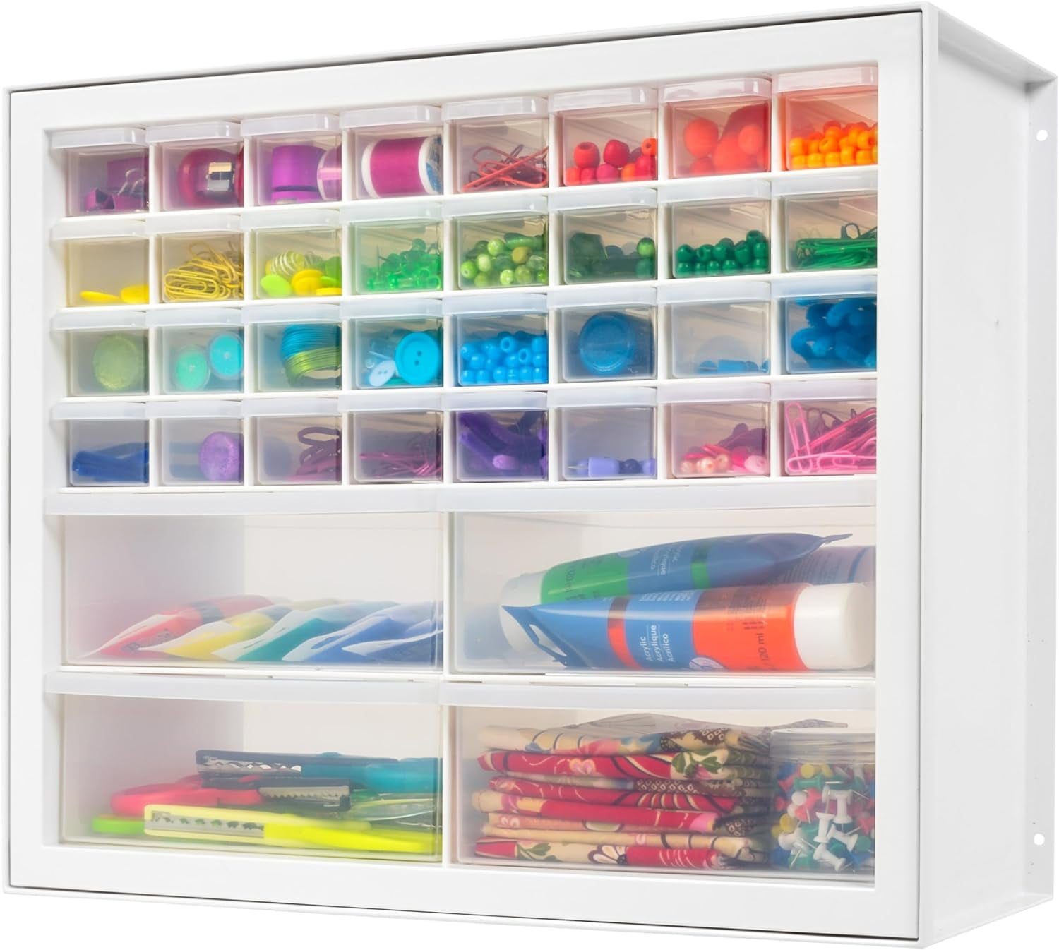 Screw Tool Organizer Small Parts Cabinet Chest, 36-Drawer Hardware ...