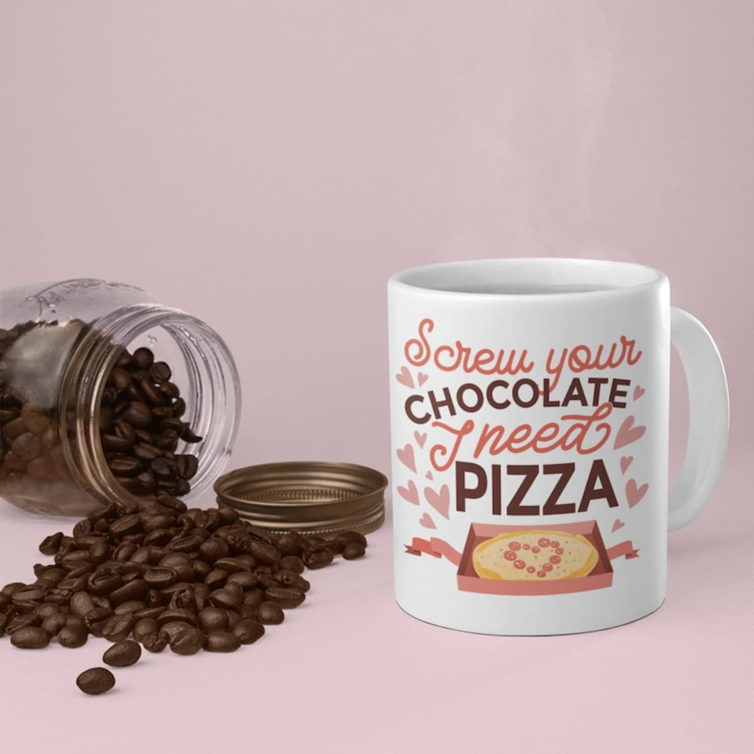 Screw Your Chocolate I Need Pizza Vaines , Anti Chocolate Vaine Mug ...
