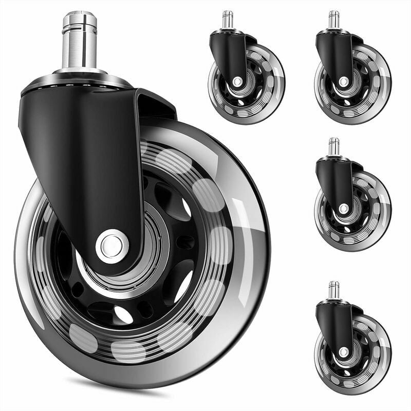 Screw-in Office Chair Caster, Office Chair Leg Wheel, 360° Silent ...