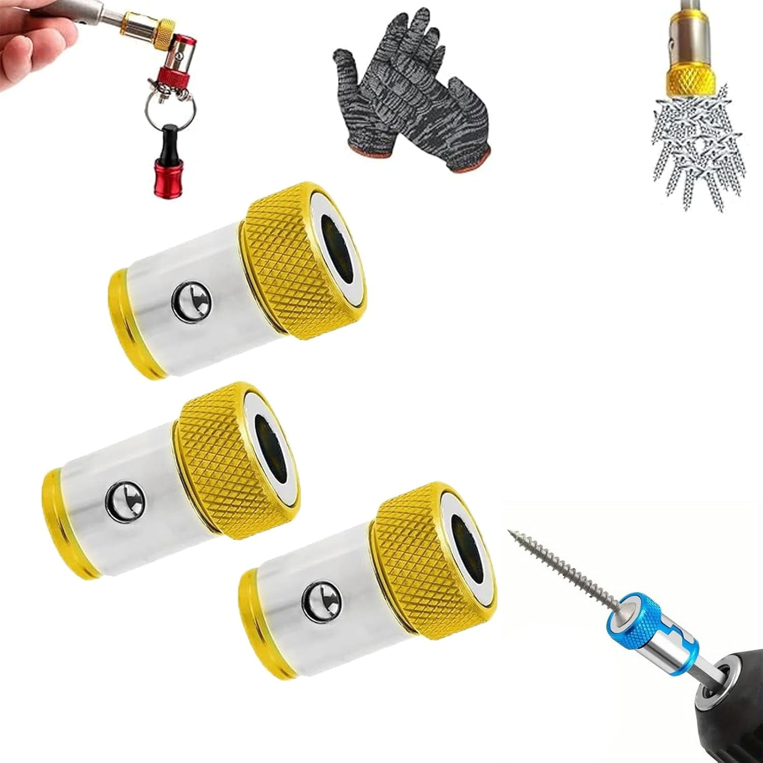 Screwdriver Head Magnetic Ring Three Piece Set, Magnetizer Demagnetizer ...