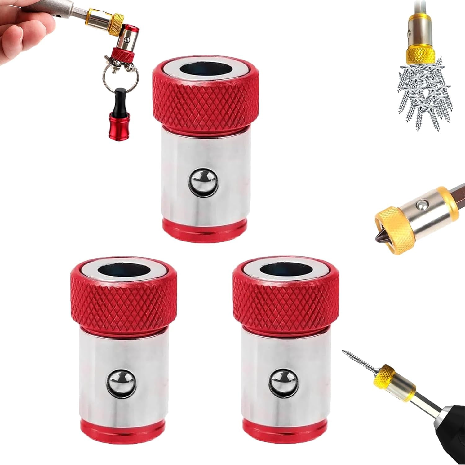 Screwdriver Head Magnetic Ring Three Piece Set, Screwdriver Head ...