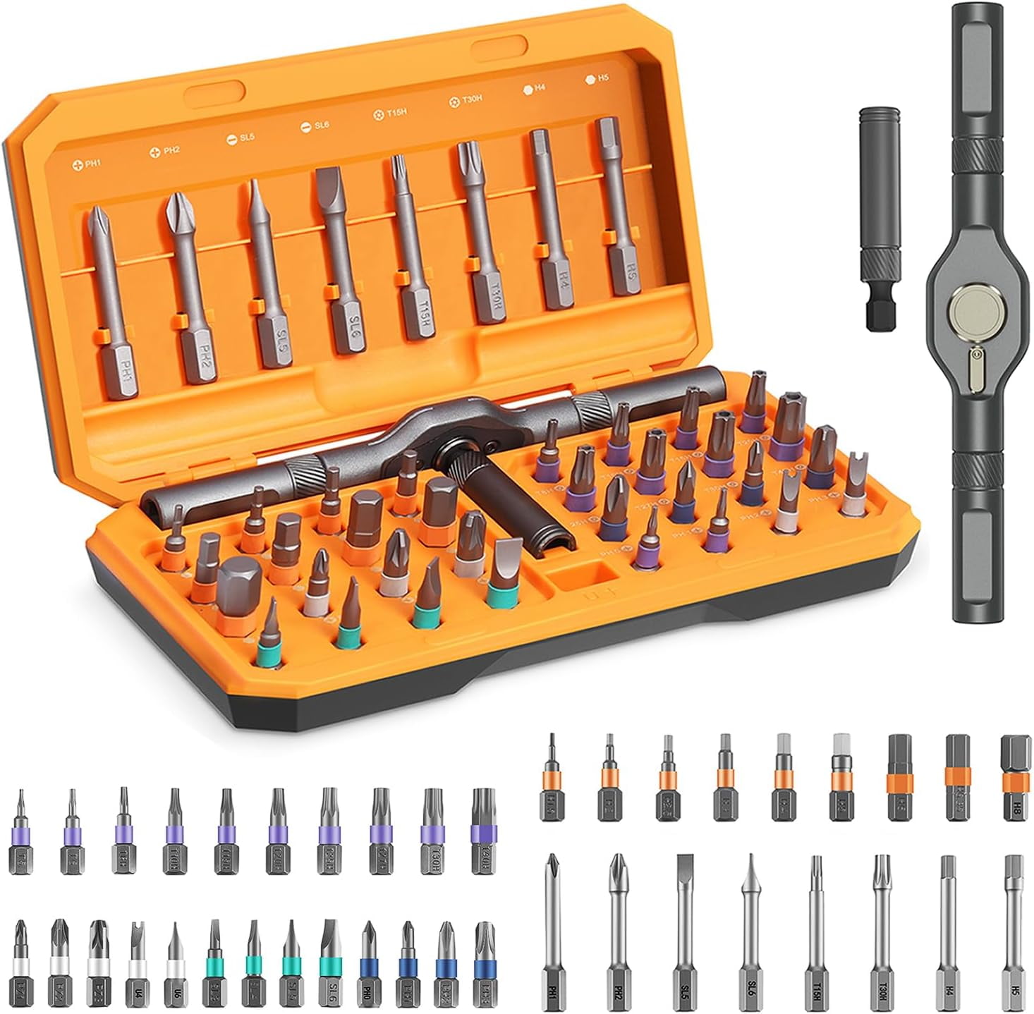 Screwdriver Kit, 42 in 1 Ratchet Screwdriver Set, Magnetic Precision ...