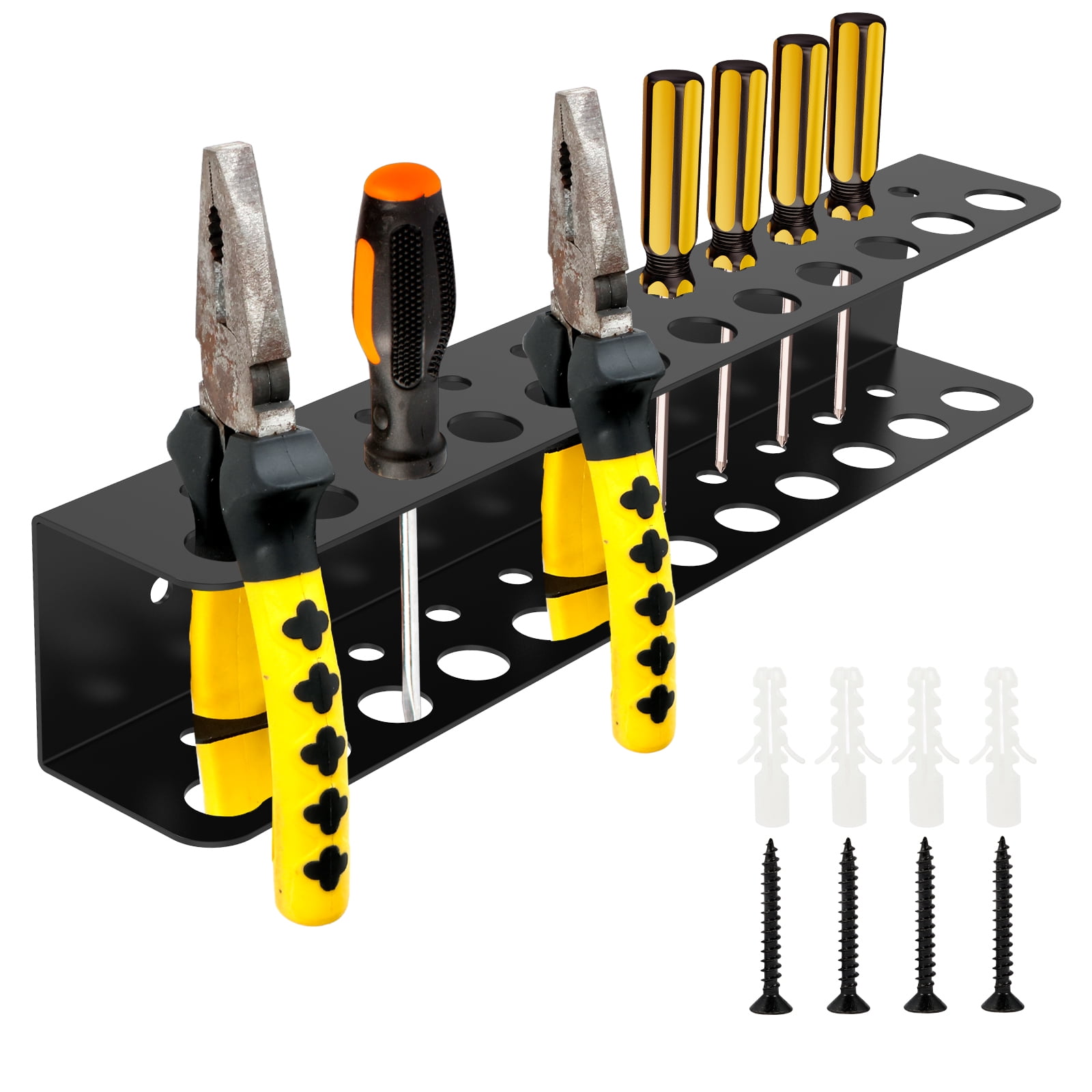 Screwdriver Organizer 23 Holes Wall Mounted Screwdriver and Pliers ...