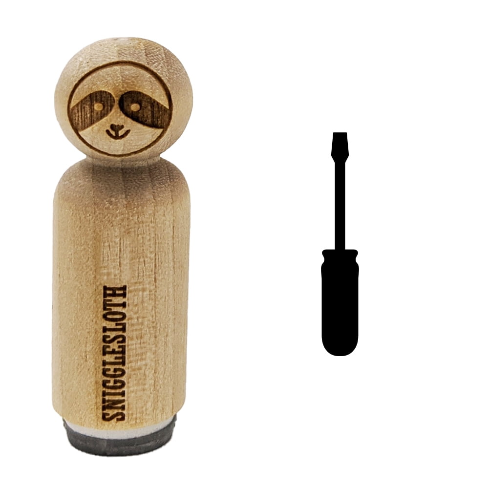 Screwdriver Silhouette Woodworking Tools Rubber Stamp for Scrapbooking ...