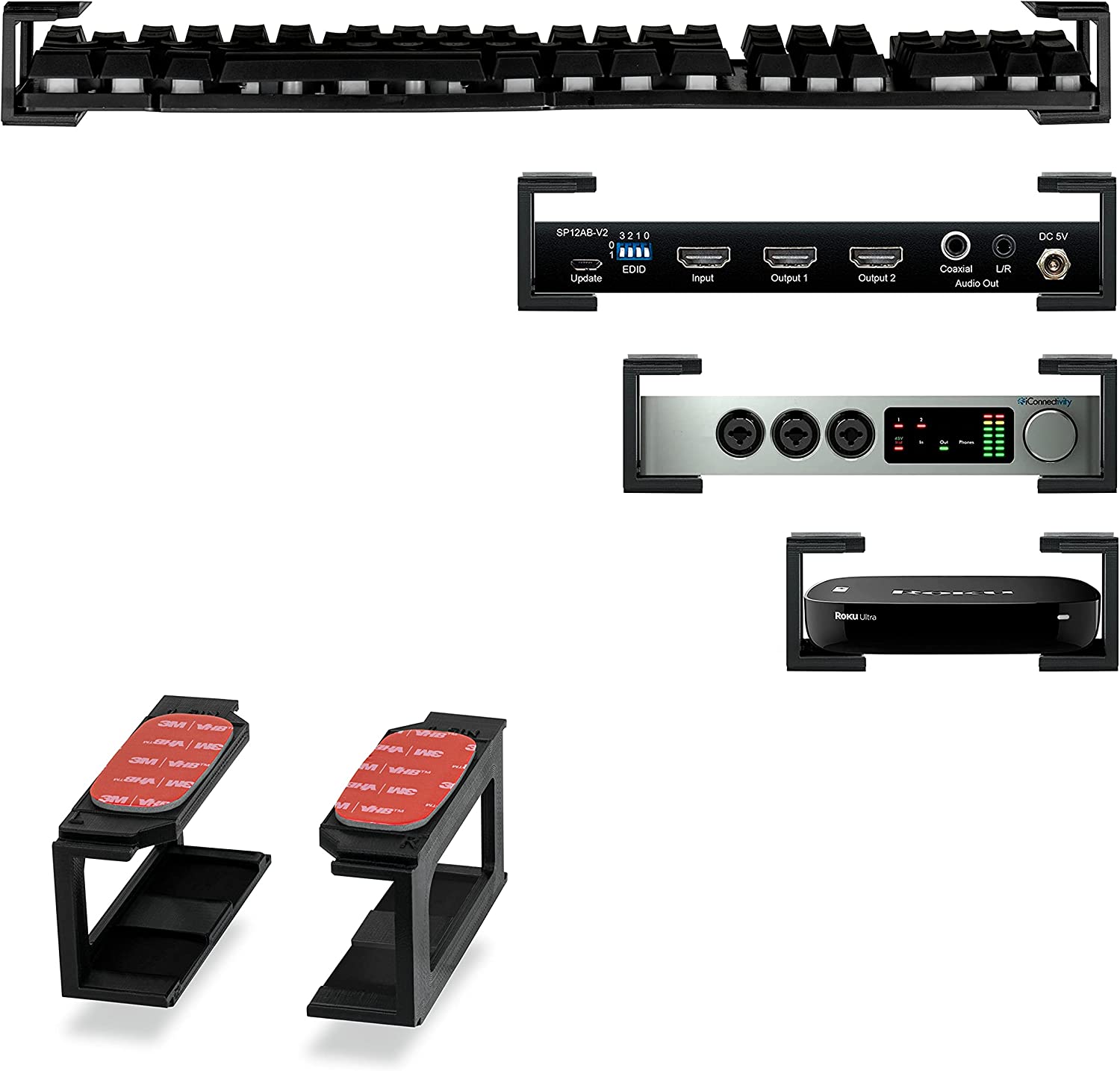 Screwless 1.5" Wide Horizontal Cable Box Mount, Modem, Router, Mesh ...