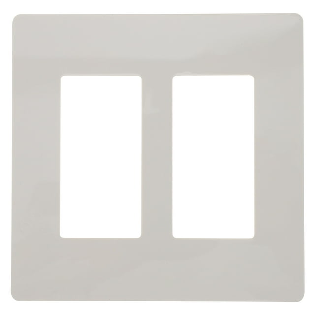 2 Gang Screwless Snap On Decorator Wall Plate White