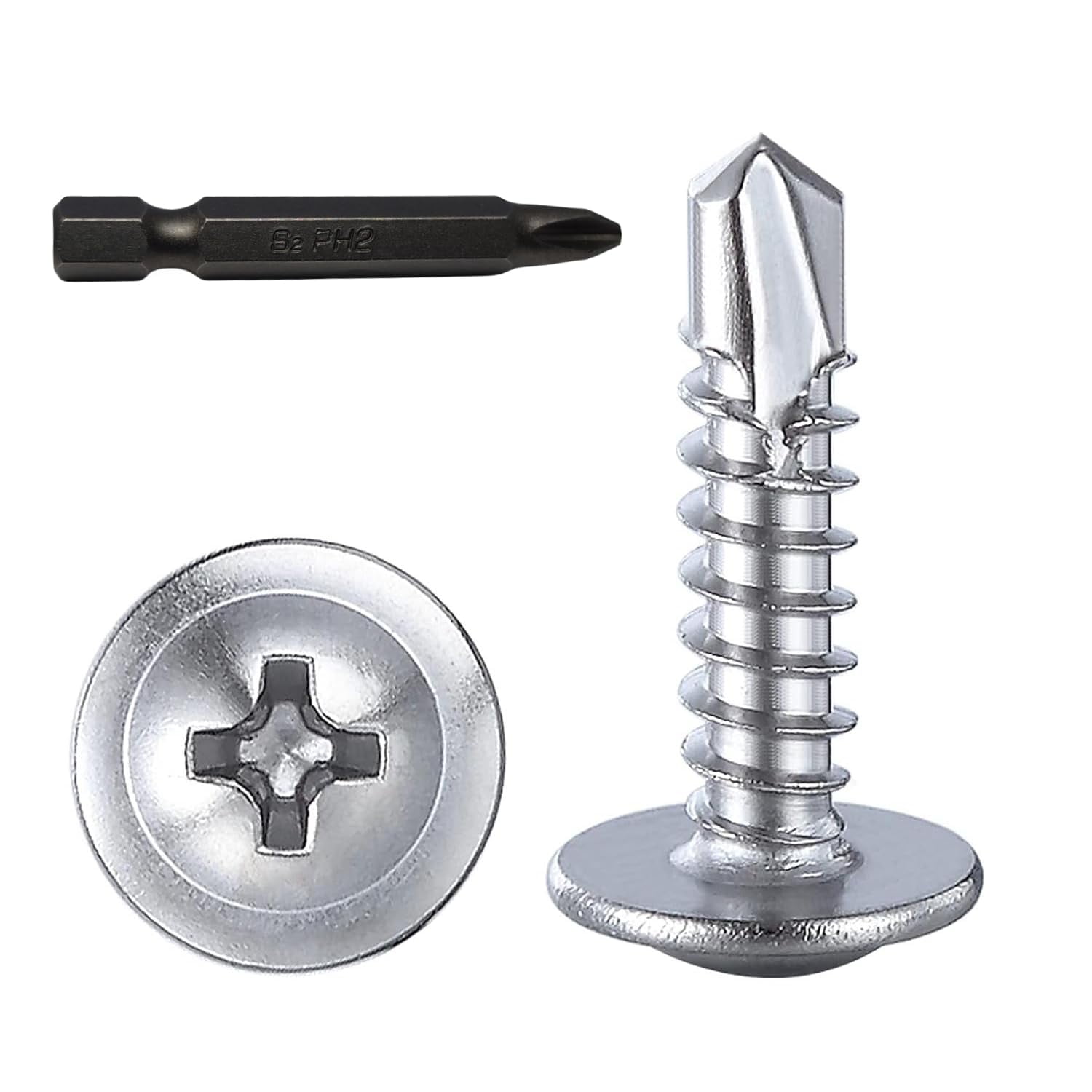 Screws（300pcs）#8×5/8\u201d for Sheet Metal Self-Tapping Screws 410 ...