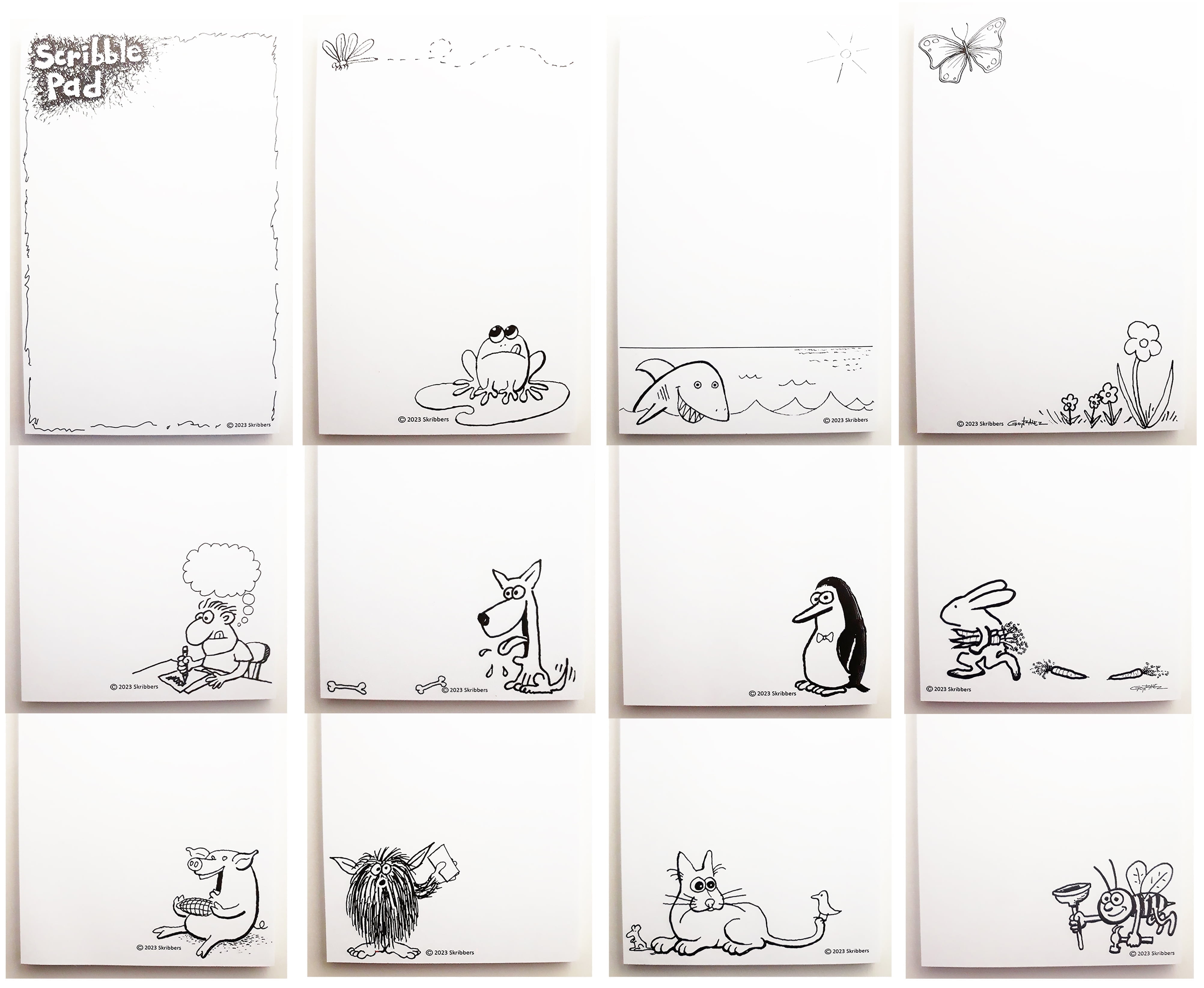 ScribblePad 12 Pack Bundle, Assorted Recycled Notepads - Walmart.com