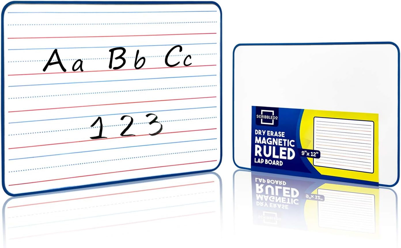 Scribbledo, Mini White Board, 9"x12", Double-Sided Magnetic Dry Erase ...