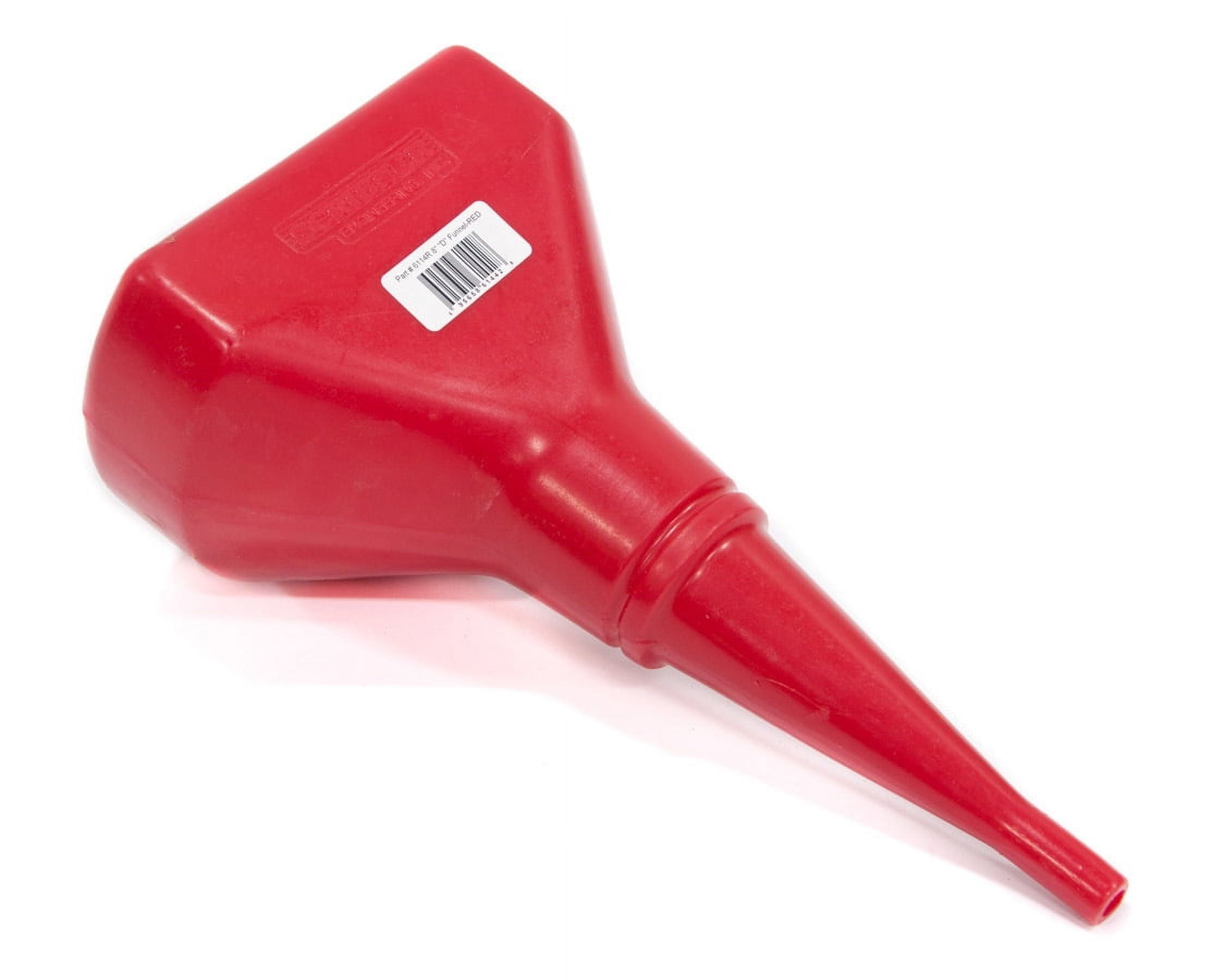 Scribner Plastics Funnel - 8 in D-Shape - Plastic - Red - Each 6114R - Walmart.com