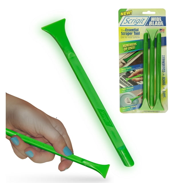 Scrigit Scraper: No-Scratch Plastic Tool, 3 Pack Wider - Multi-Use Tool ...