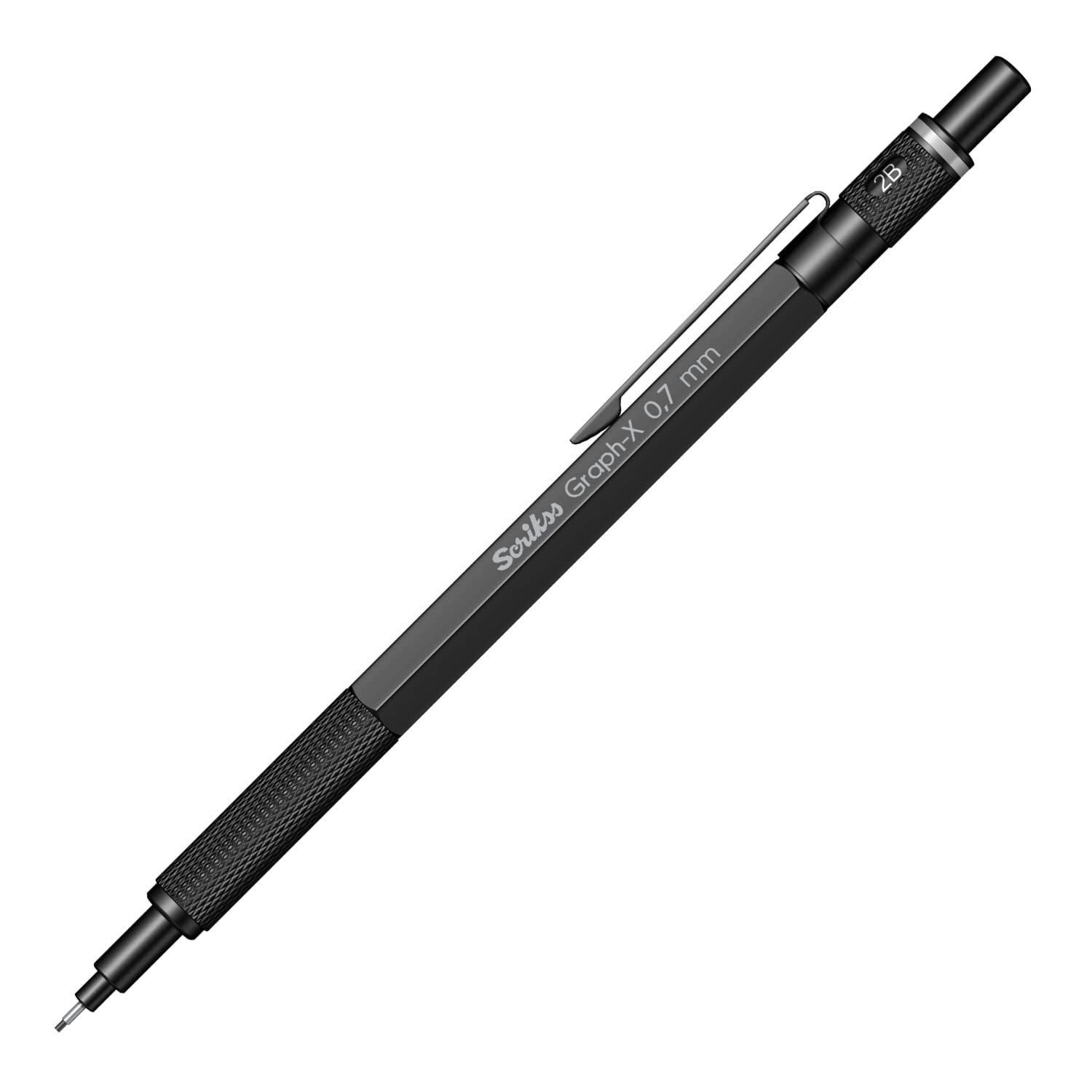 Scrikss 07mm Mechanical Clutch Lead Pen Pencil Matt Black Brass Body ...