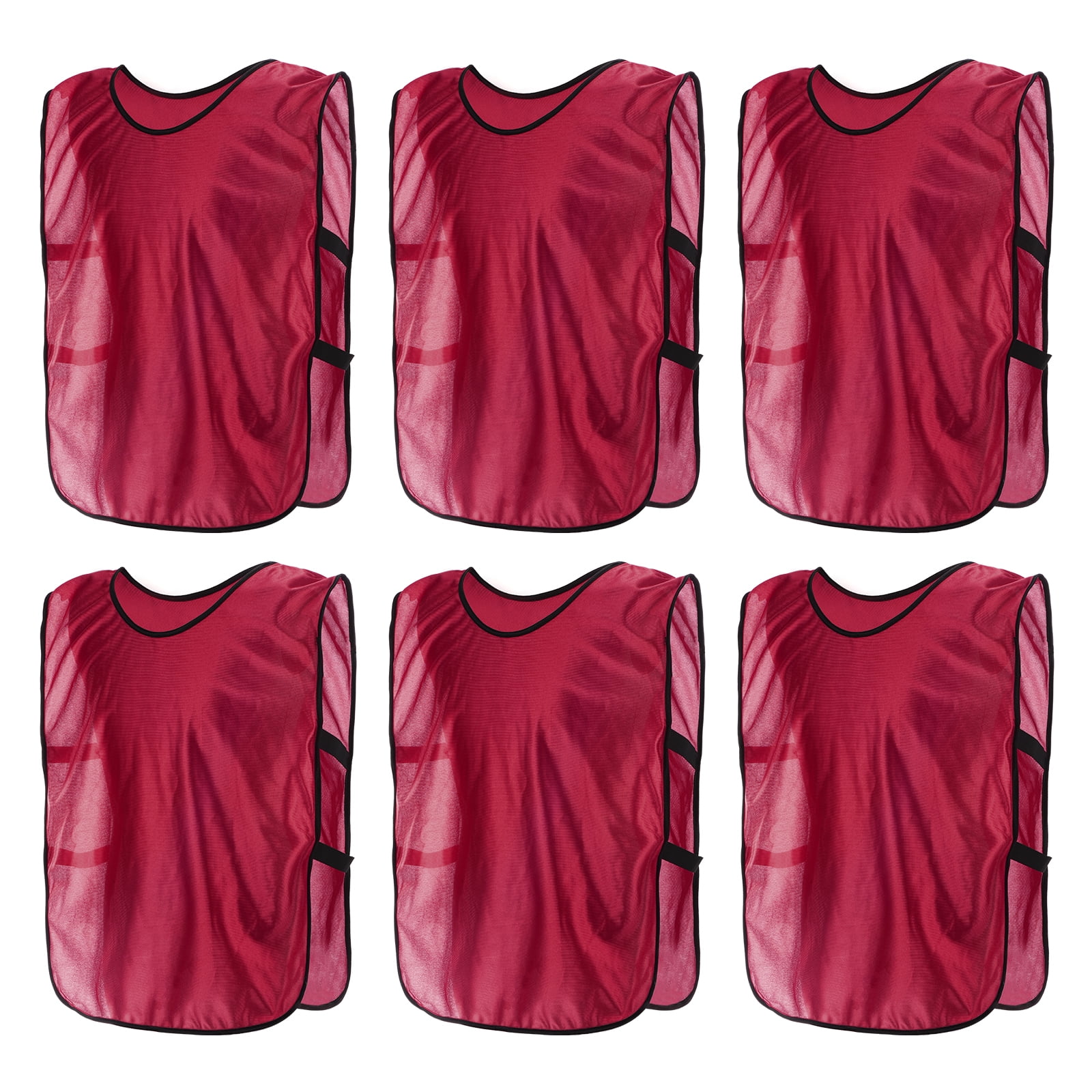 Scrimmage Training Vest 17x11" Soccer Jersey Sport Team Pinnies, Red 6 ...