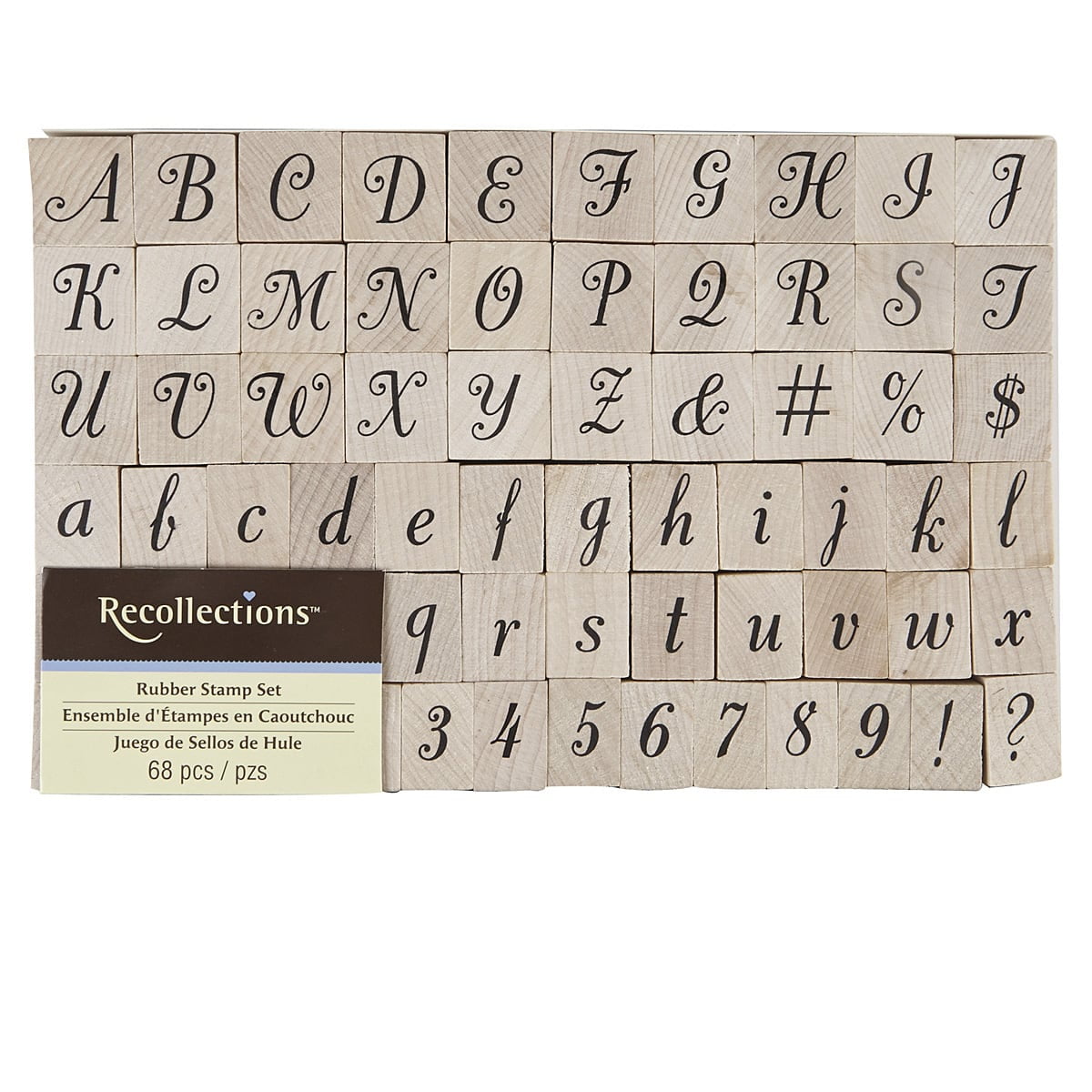 Script Alphabet & Numbers Wood Stamp Set by Recollections™ - Walmart.com