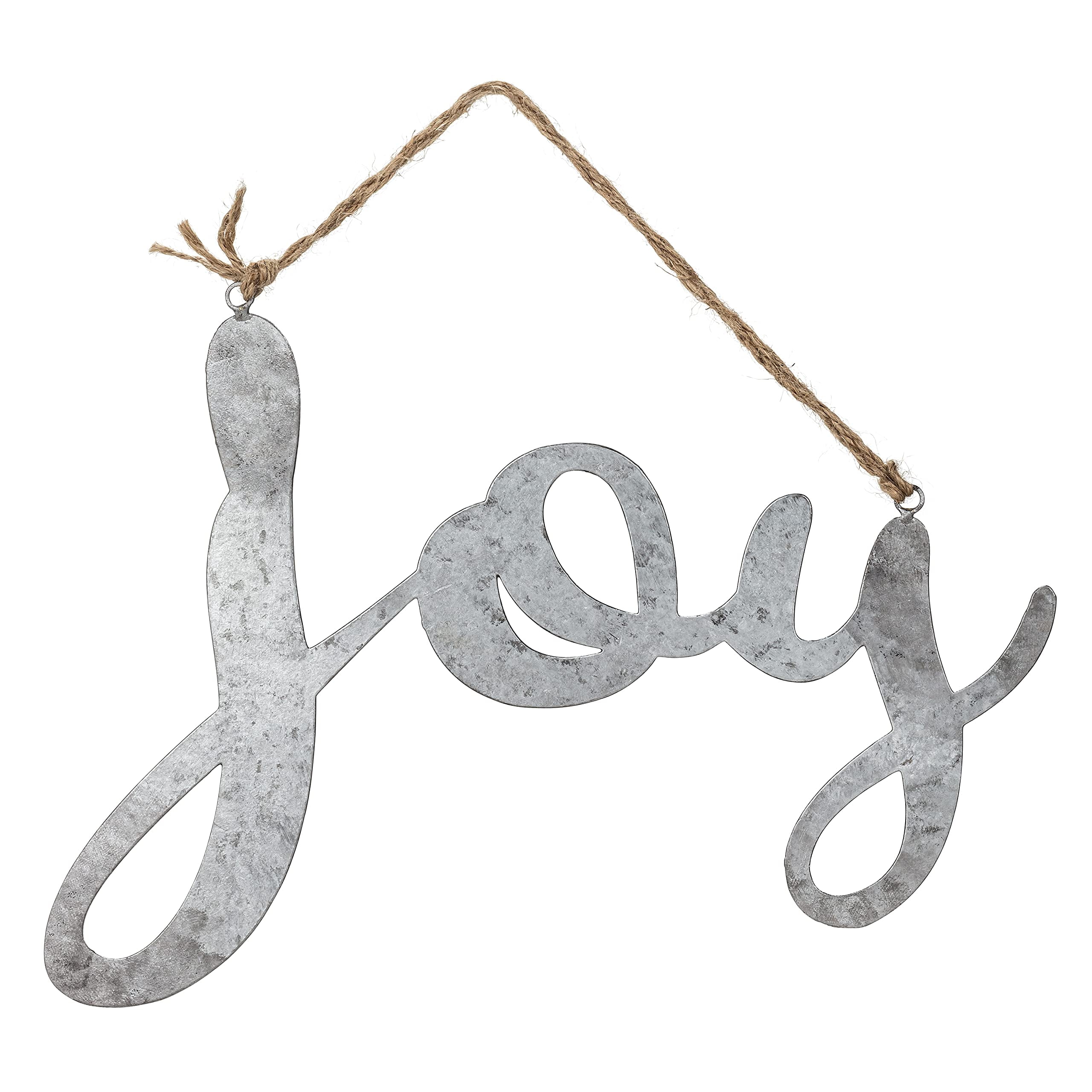 Abbott Collection 37-STEELE-001 Script Joy Sign, Silver - Walmart.com