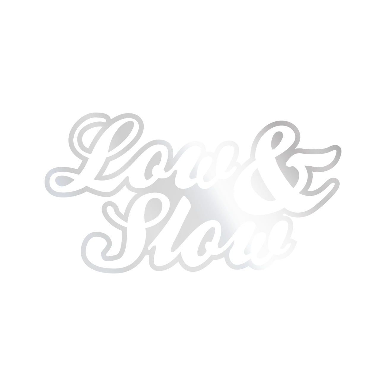 Script Low & Slow Sticker Decal Die Cut - Self Adhesive Vinyl ...