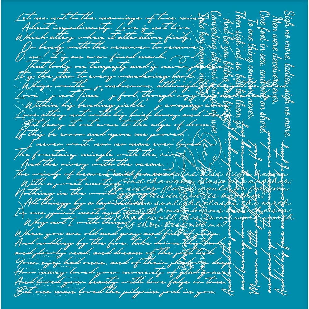 Script Writting Clay Stencils English Character Non-Adhesive Silk ...